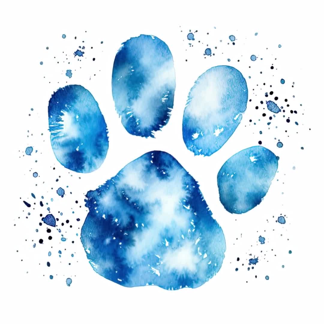 Blue Dog Paw Print Clip Art Search Results Blue Paw Print Clip Art