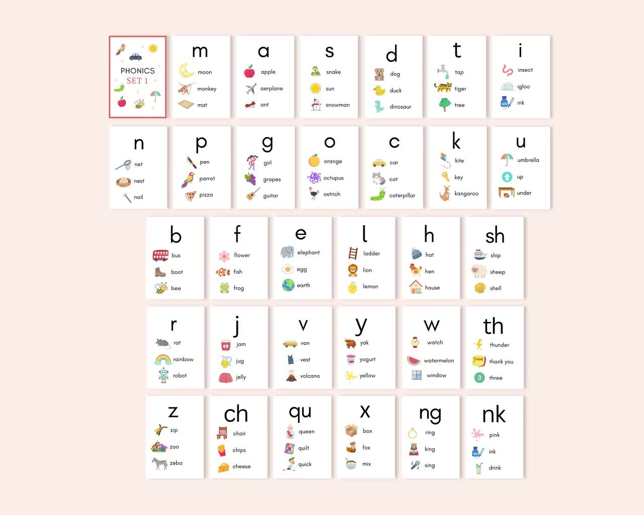 Printable Phonic Cards For 3 Year Olds Over 100 FREE Printable Flash