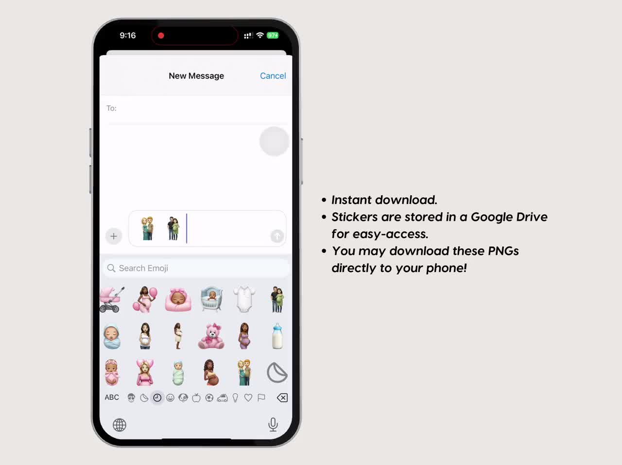 Baby Emoji Phone Quotes Quote Baby Mobile Etsy
