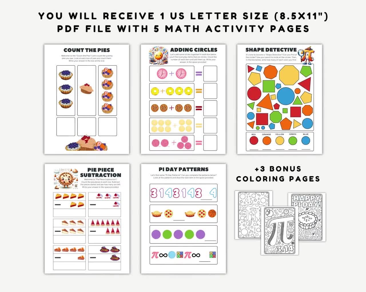 Pi Worksheets Pi Day Worksheets | TPT