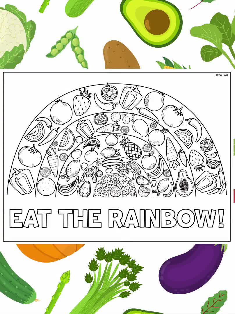 Eat The Rainbow Coloring Pages Rainbow Coloring Pages – 30 Printable