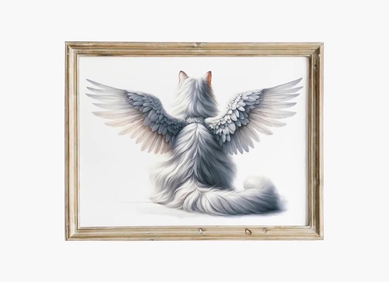 Cat With Angel Wings Art