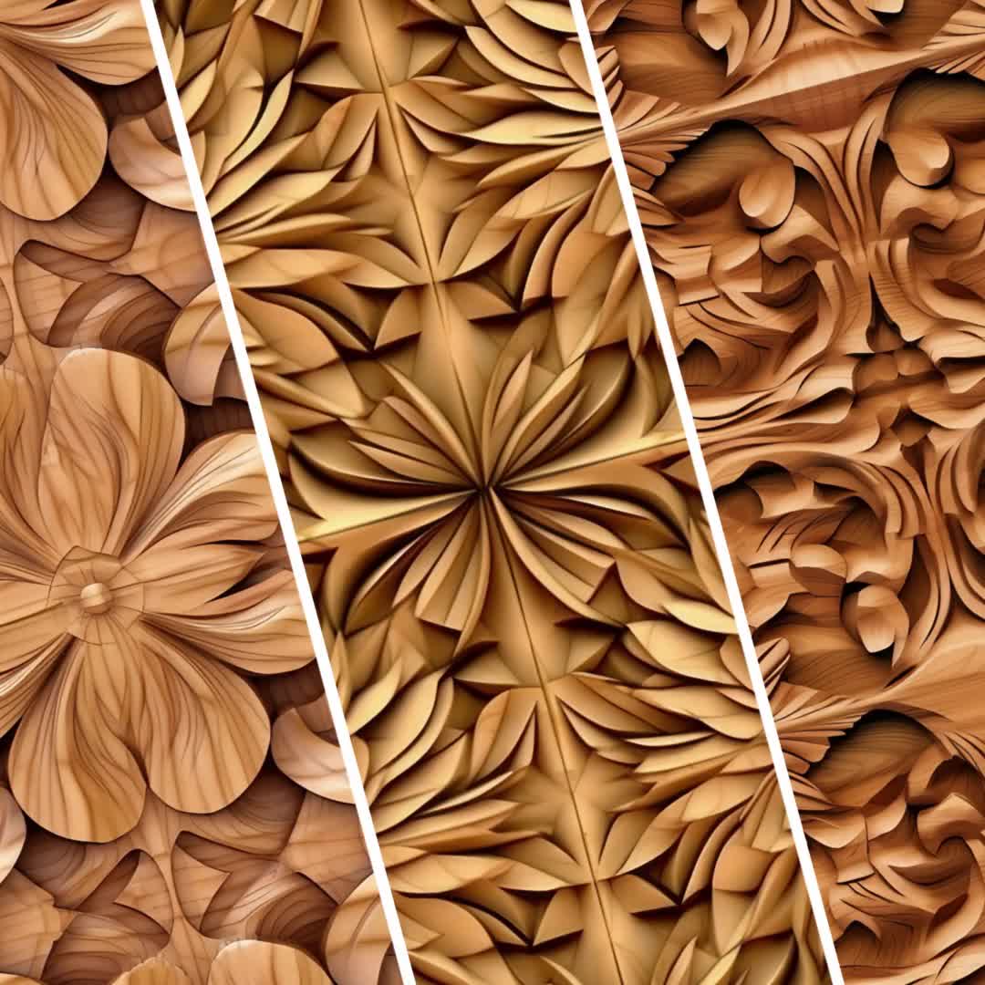 Wood Carveing Vintage Textures Carving And Printing Tortagialla