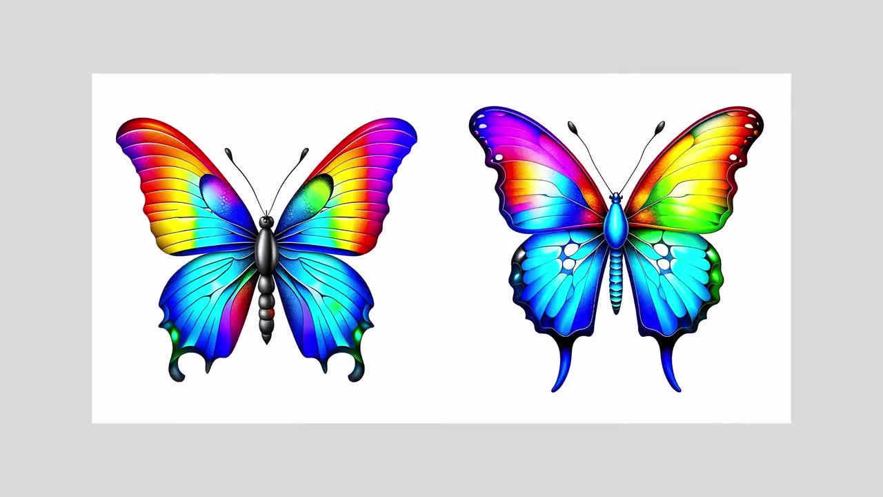 Rainbow Butterfly Clip Art Rainbow Butterfly Images Free Download On