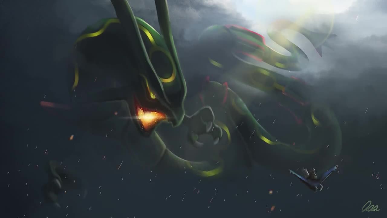 Shiny Rayquaza Wallpaper Hd
