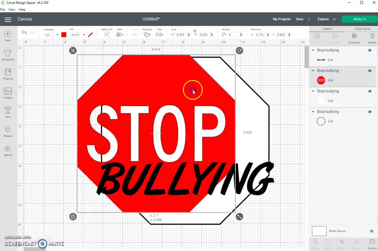 Stop Bullying Stop Sign