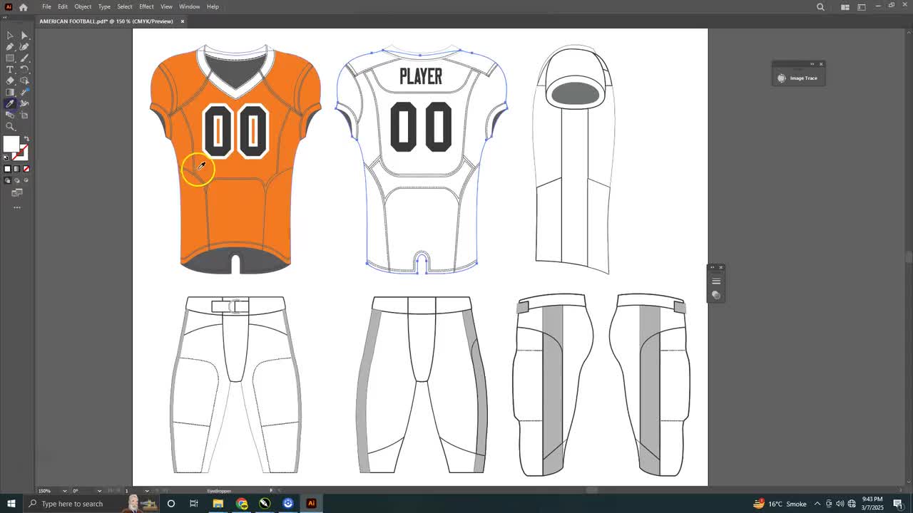 American Football Jersey Vector Free