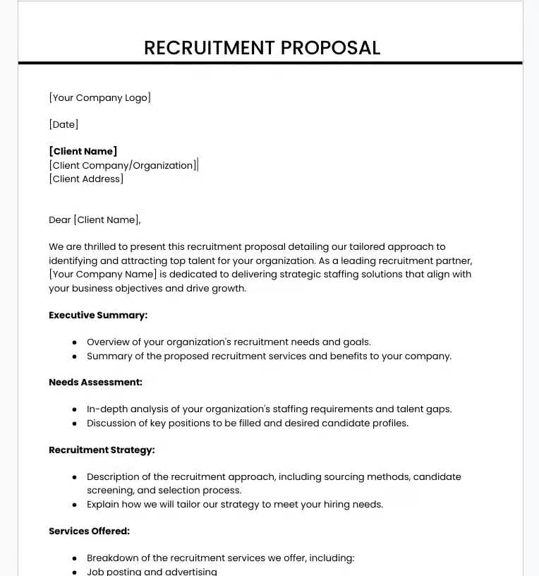 Hiring Proposal Template