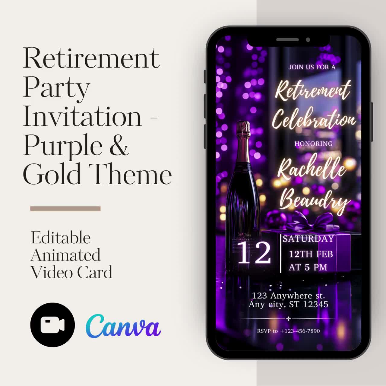 retirement template canva