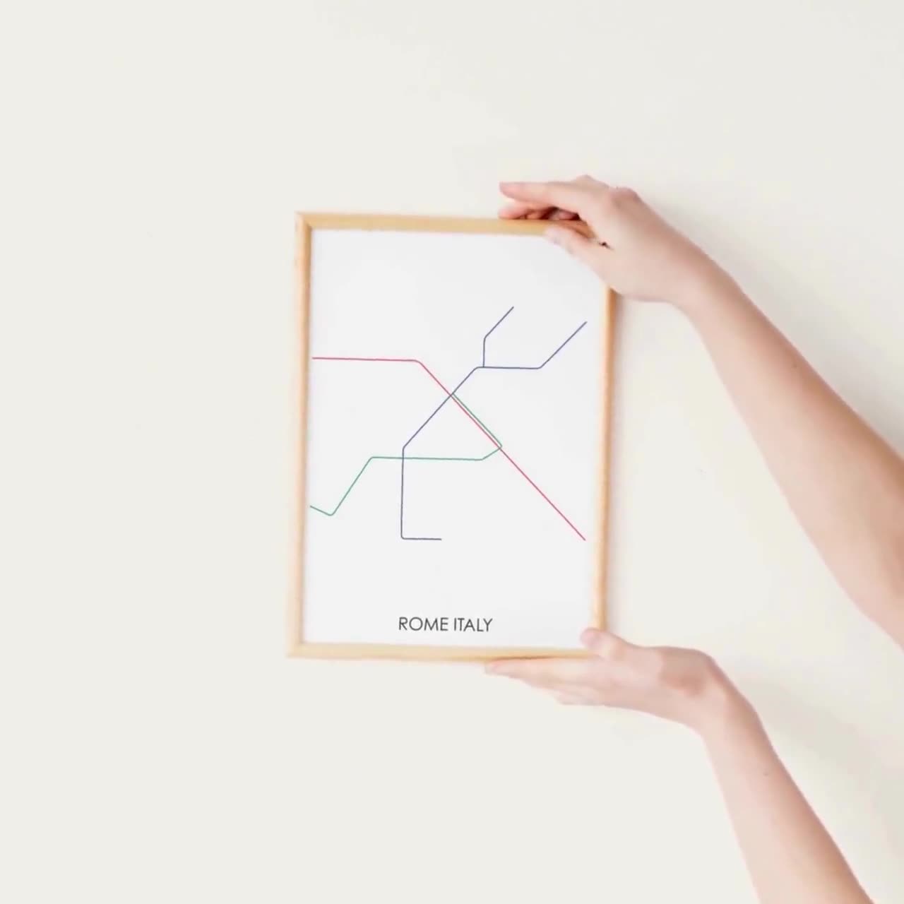 Rome Metro Map Print