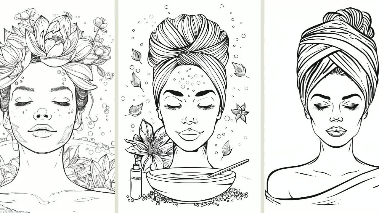 spa coloring pages