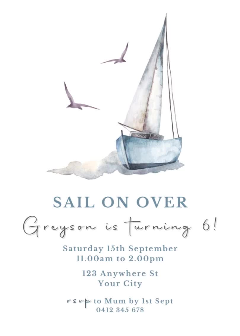 Formal Invitation Sailing