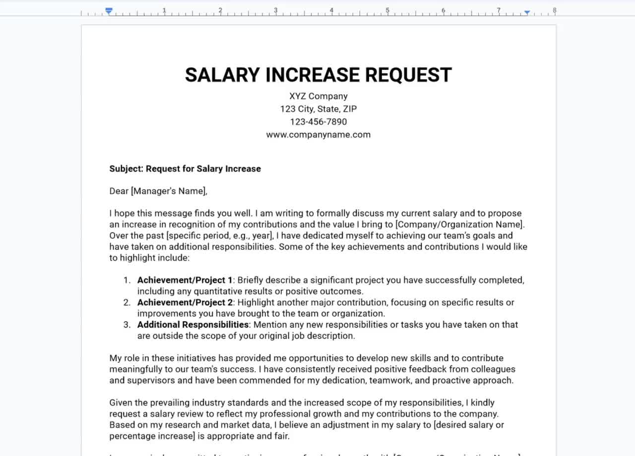 Salary Increase Application