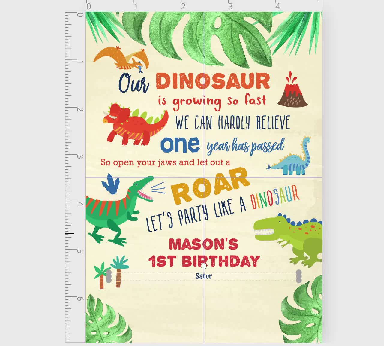 Dinosaur Invitation Wording