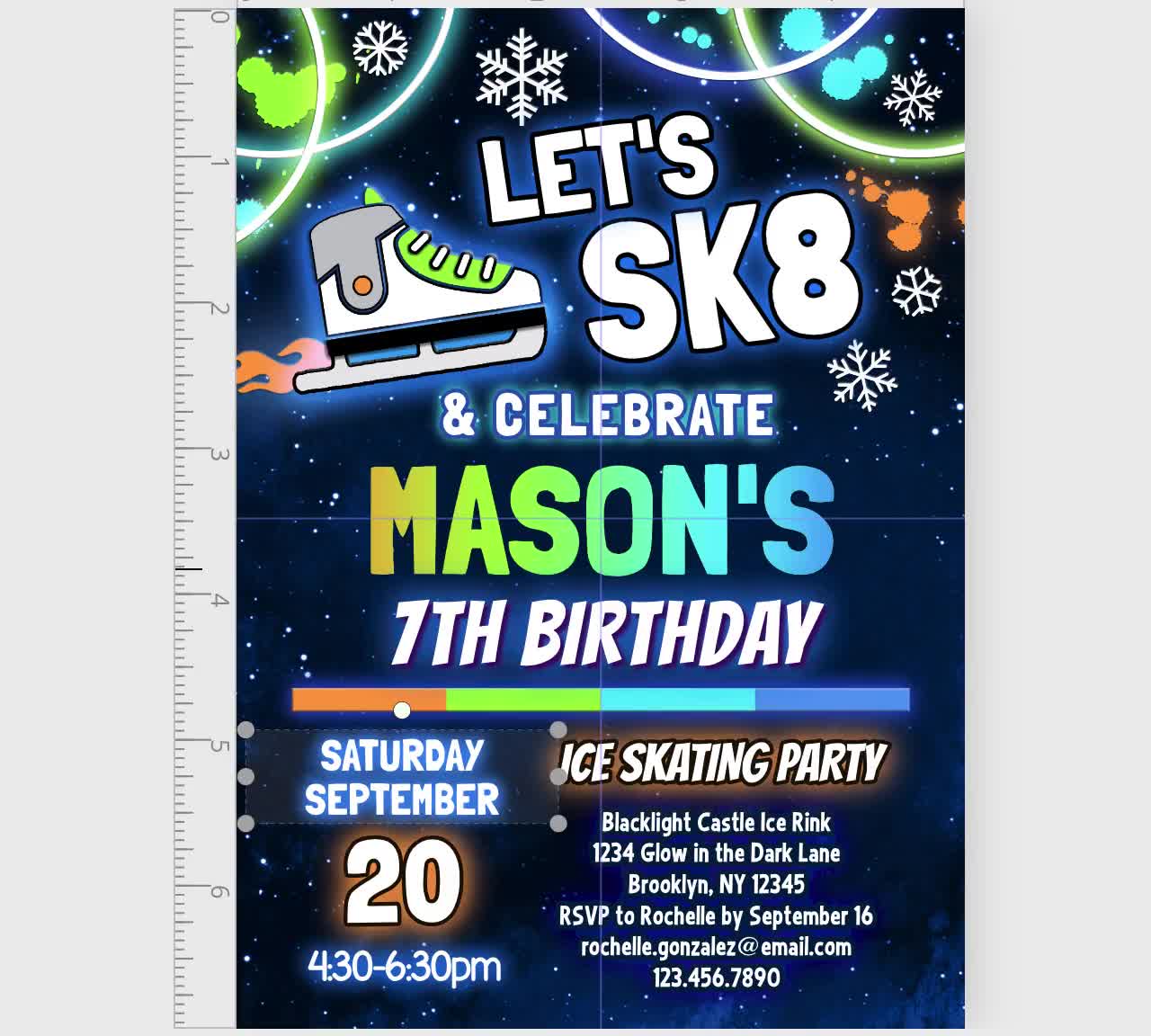 Ice Skating Party Invitation For Boys Online Ice Skating Invitations