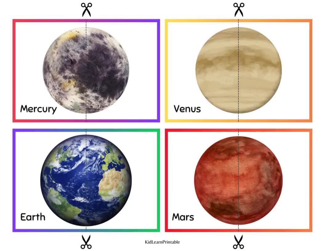 Stars Solar System Matching Cards