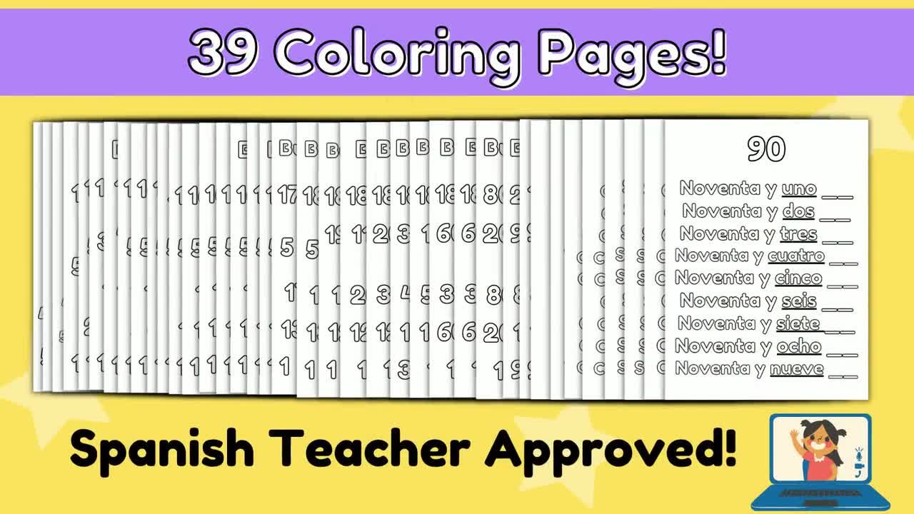Spaanse Getallen Werkblad Voor Kinderen