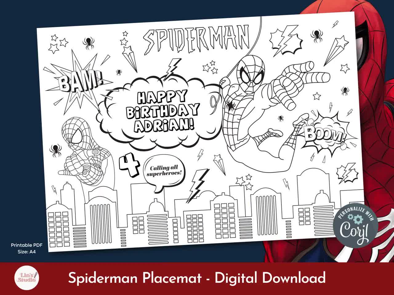 placemat coloring pages