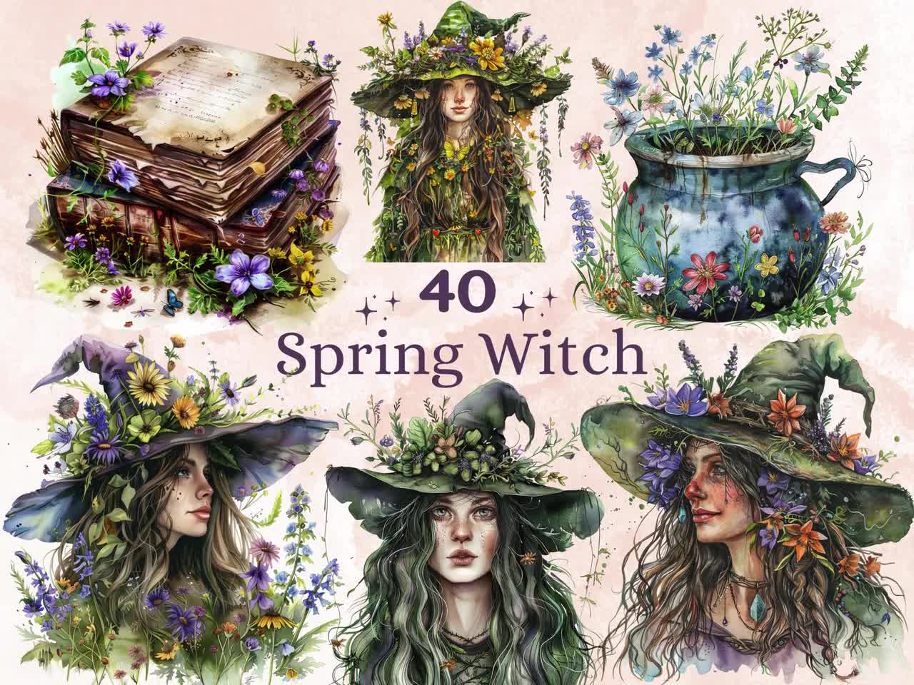 Beautiful Witch Clip Art Animation Beautiful Witch. Vector