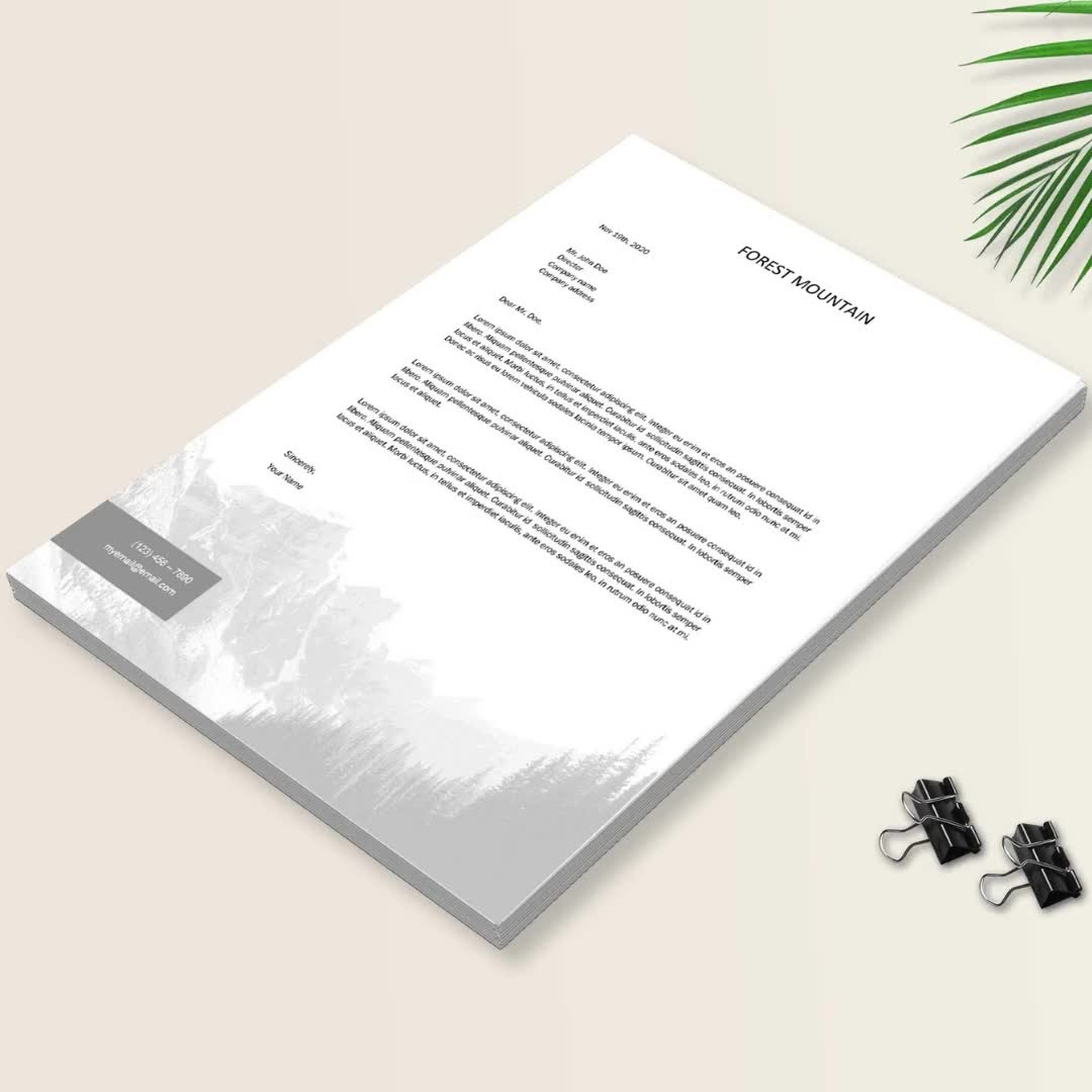 Forest Themed Letterhead Paper