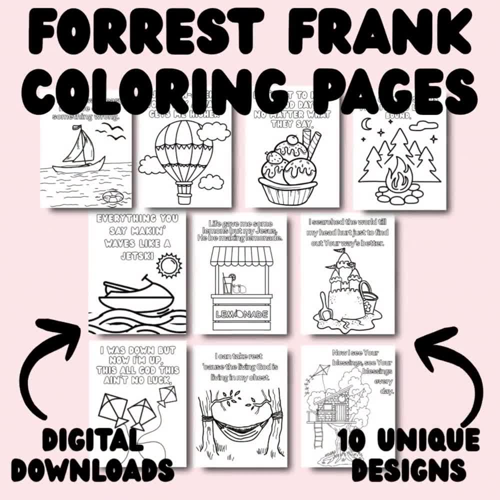 forrest frank coloring pages