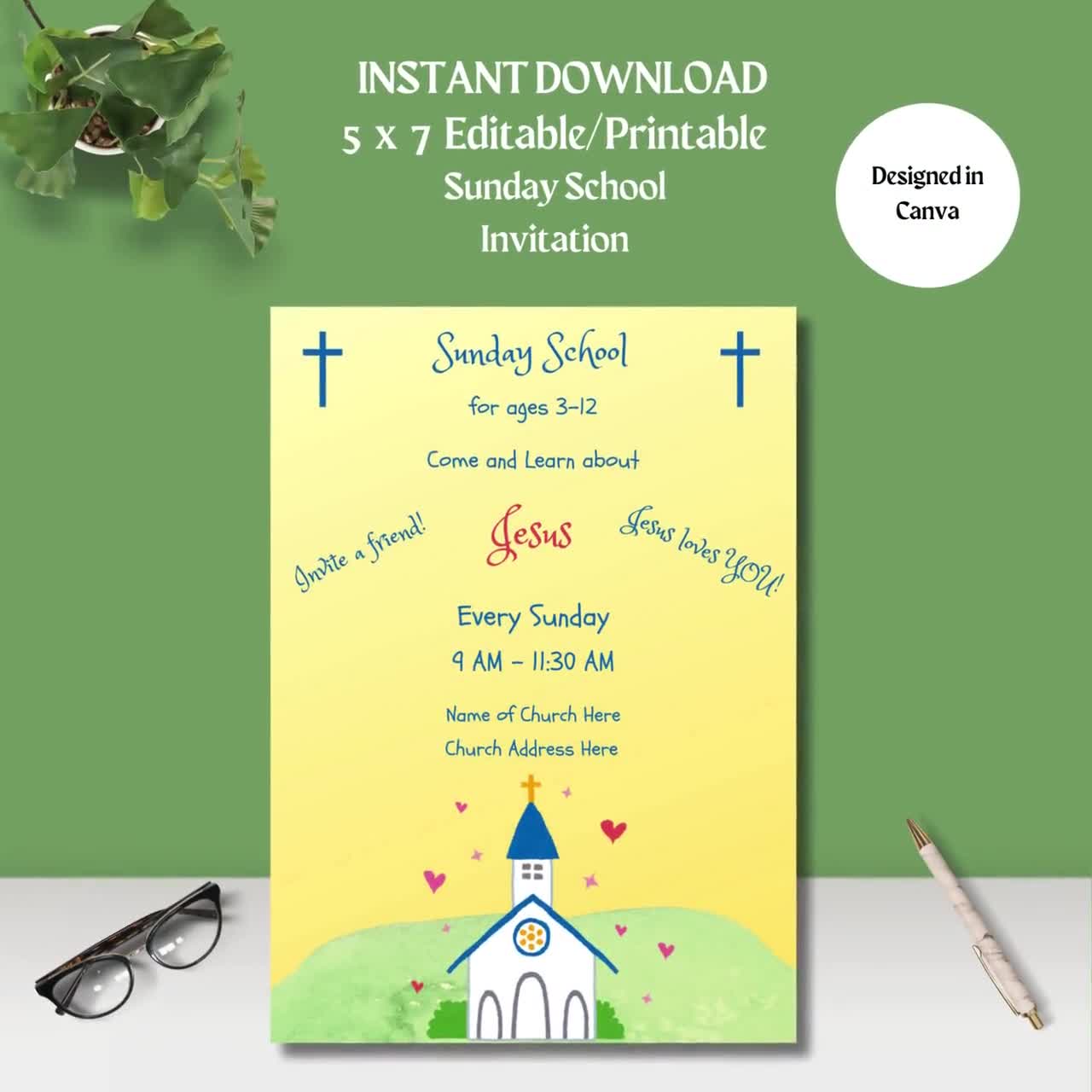 Sunday School Invitation Ideas Sunday School Postcard | Zazzle.com