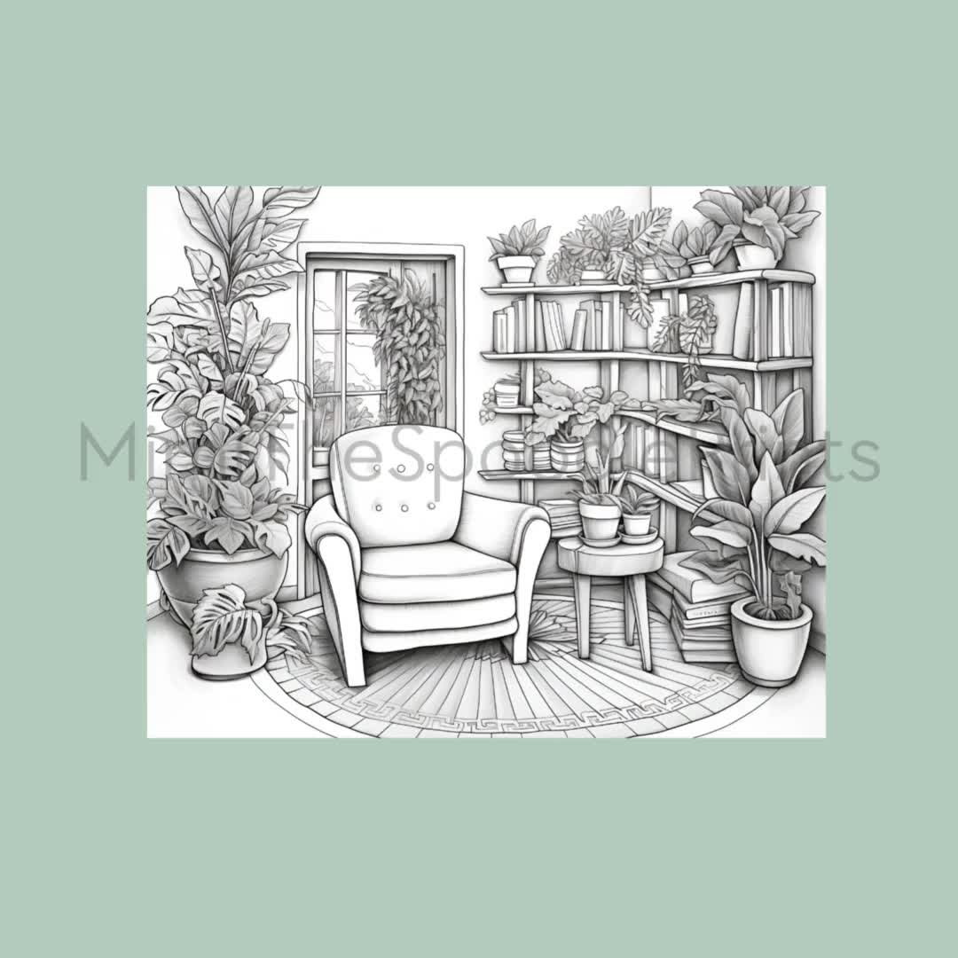 wall decor coloring pages