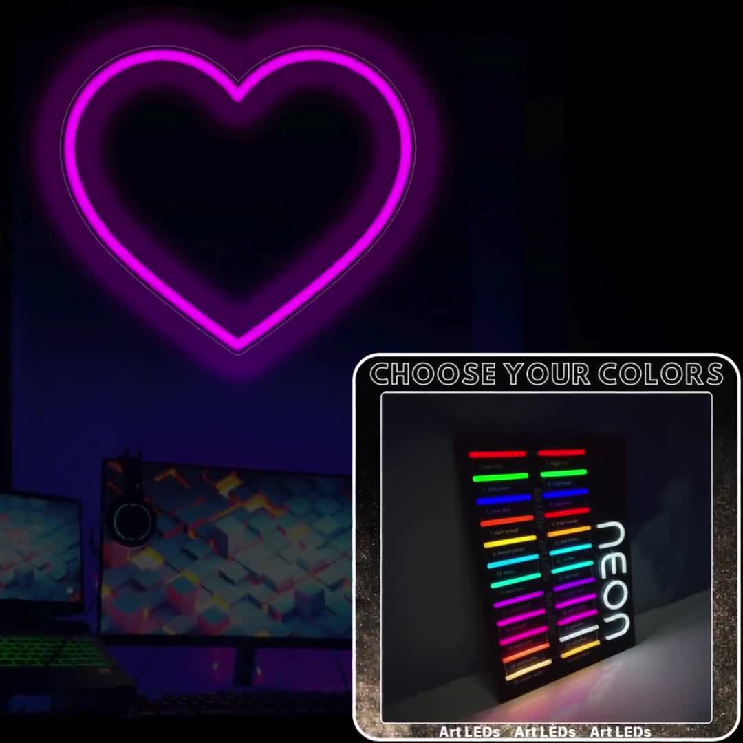 Led Light Up Room For All Hearts Glowing LED Heart Box Lamp Light