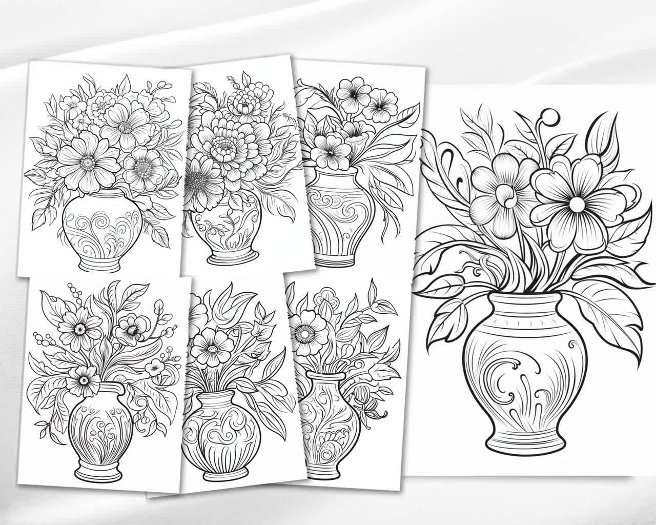vase coloring book