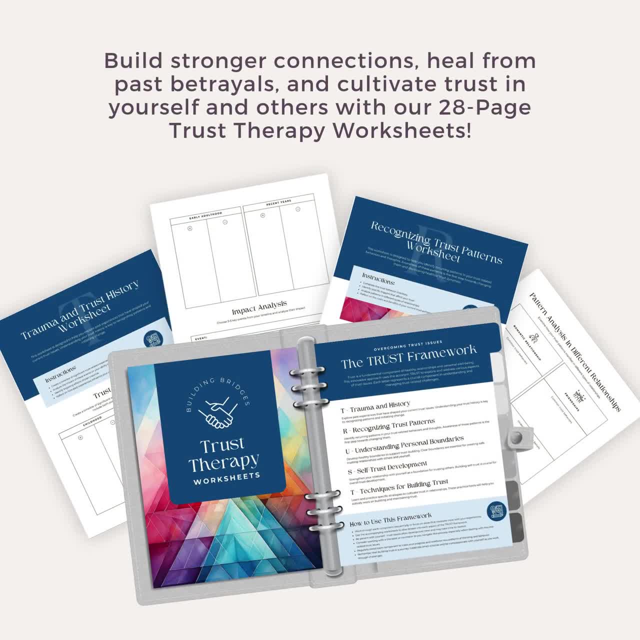 Adult Therapy Building Trust Worksheet
