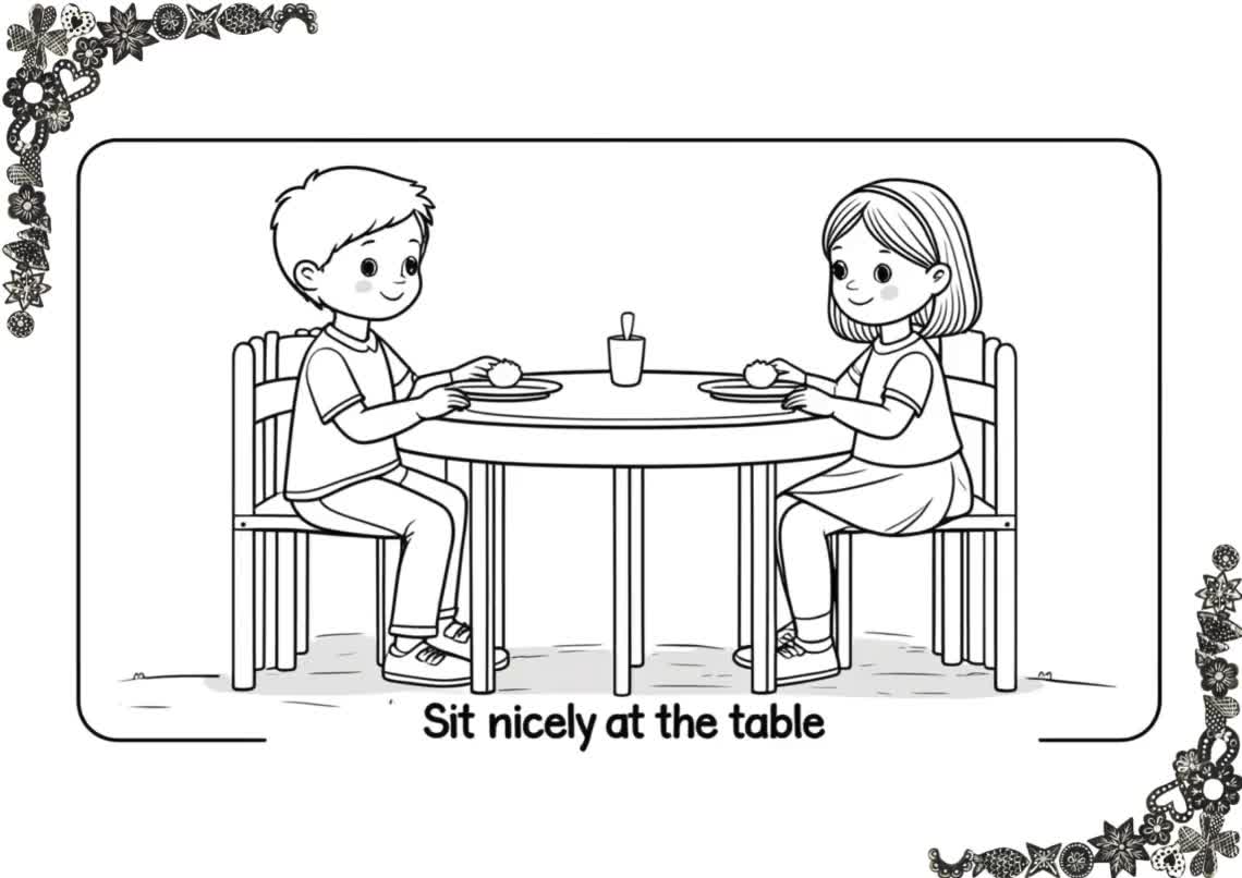 Table Manners Coloring Pages