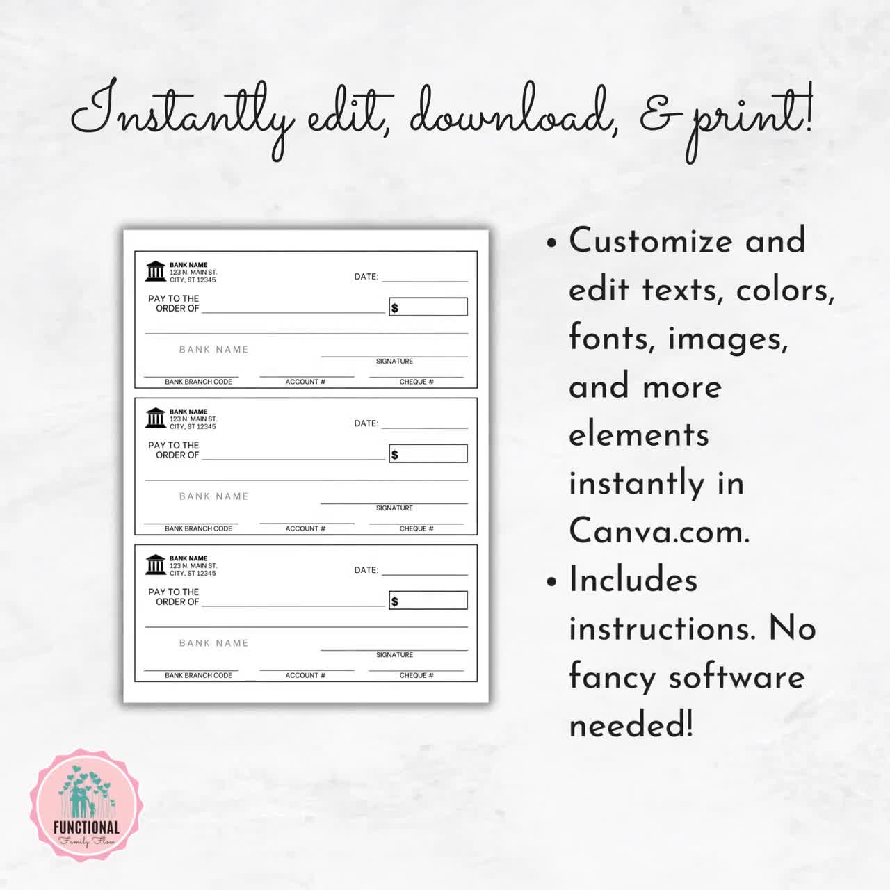 Plantilla De Cheque De Caja En Blanco Vectores De Cheque En Blanco,