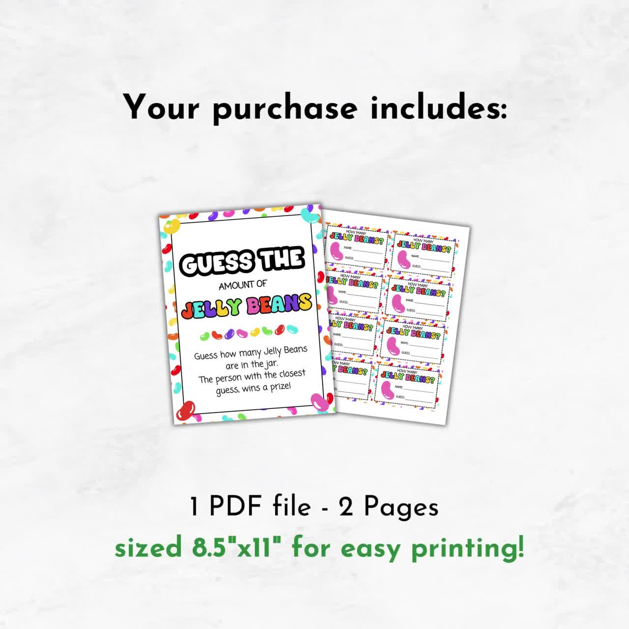 Guess How Many Jelly Beans Guess How Many Jelly Beans | TPT