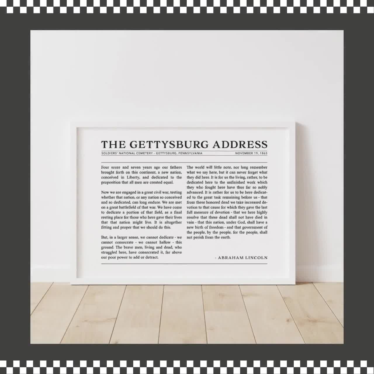 Copia Del Discurso De Gettysburg Para Imprimir