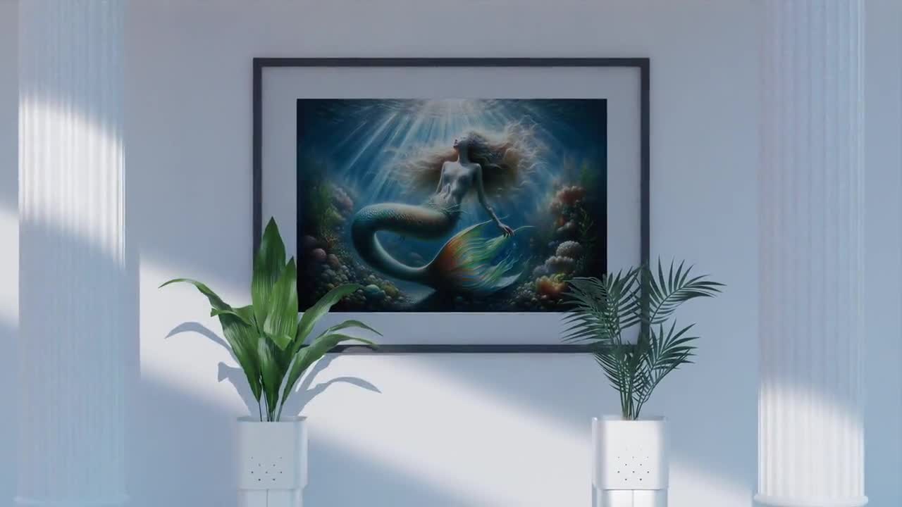 Most Beautiful Mermaid Painting Ever 3D Beautiful Mermaid Underwater