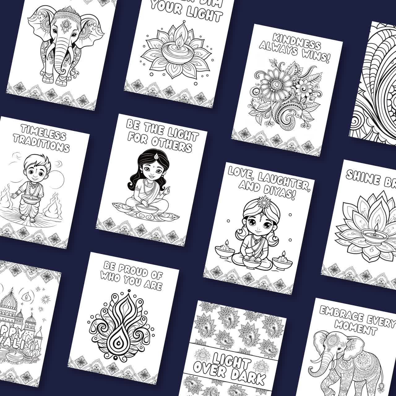 sikh diwali coloring pages