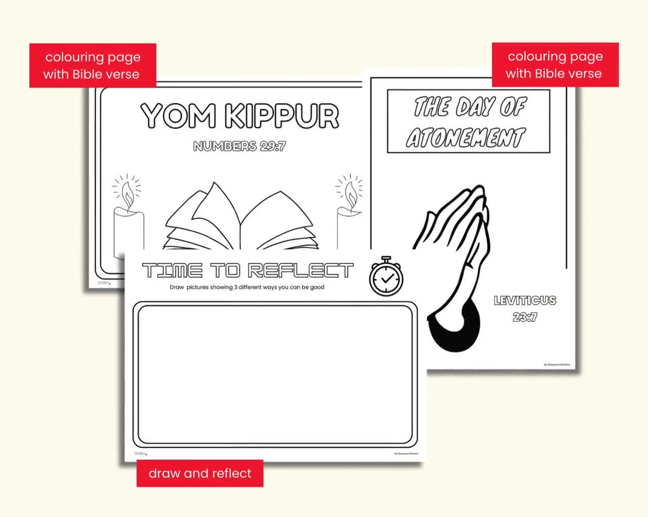 day of atonement coloring pages