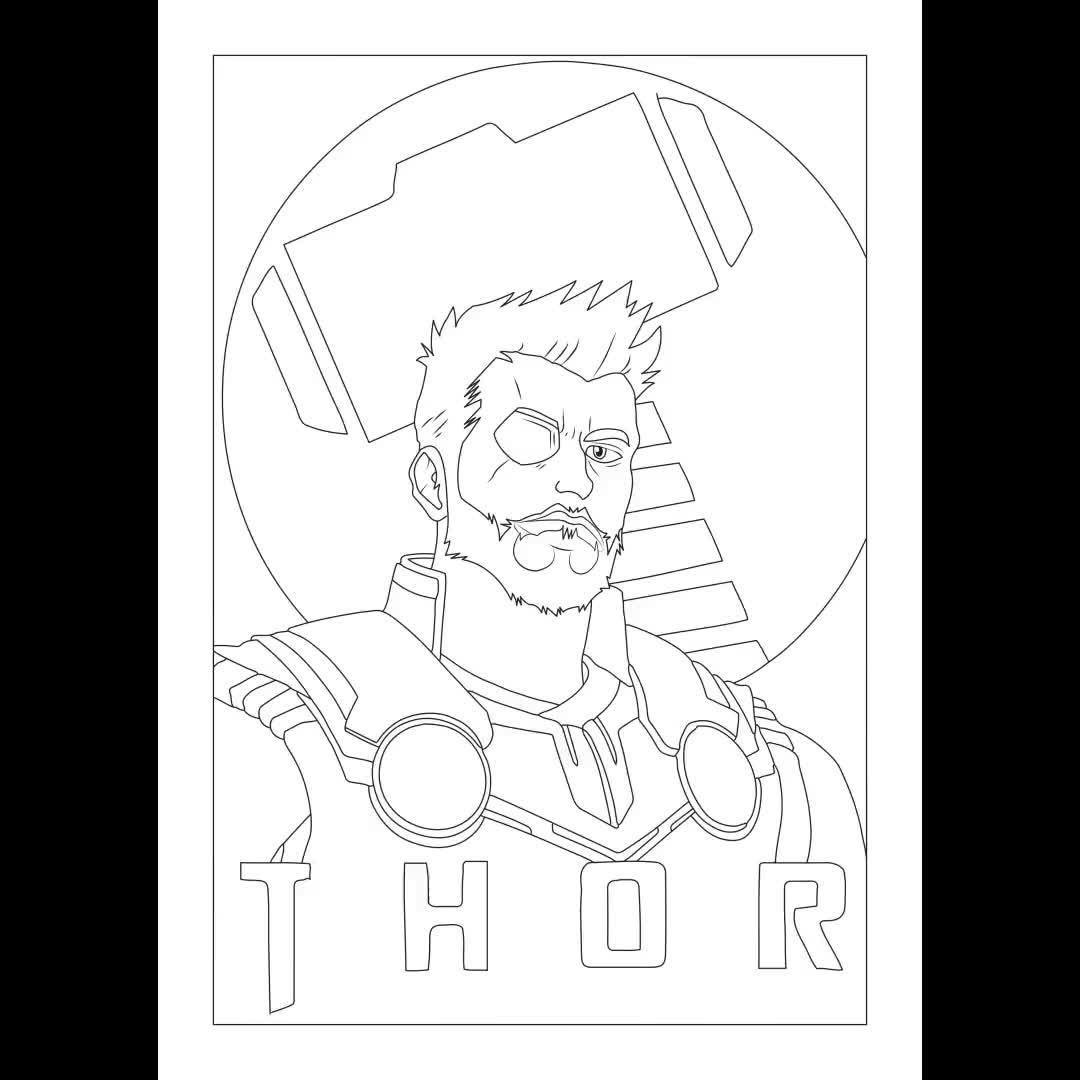 thor coloring pages printable