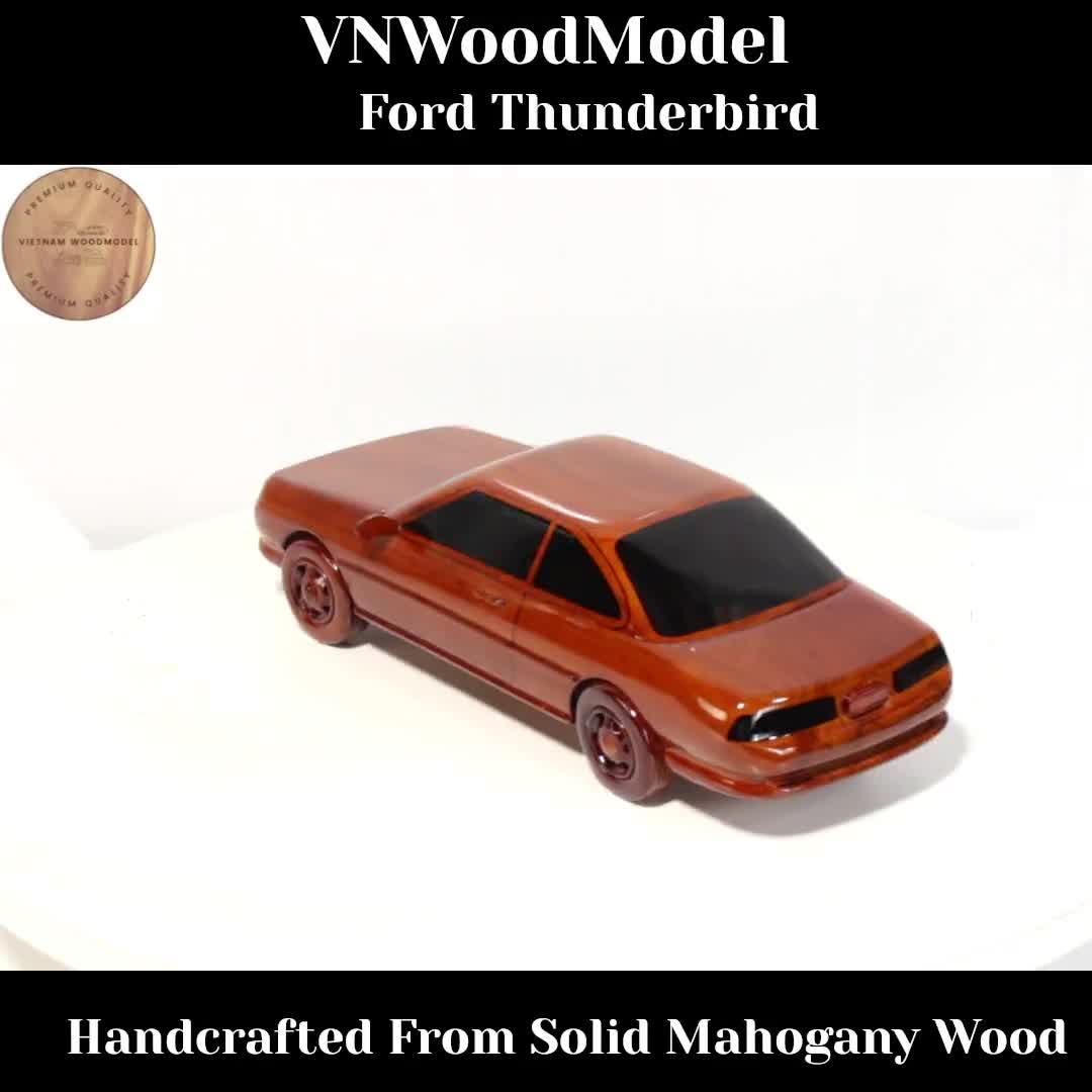 Carved Wood Car Thunderbird