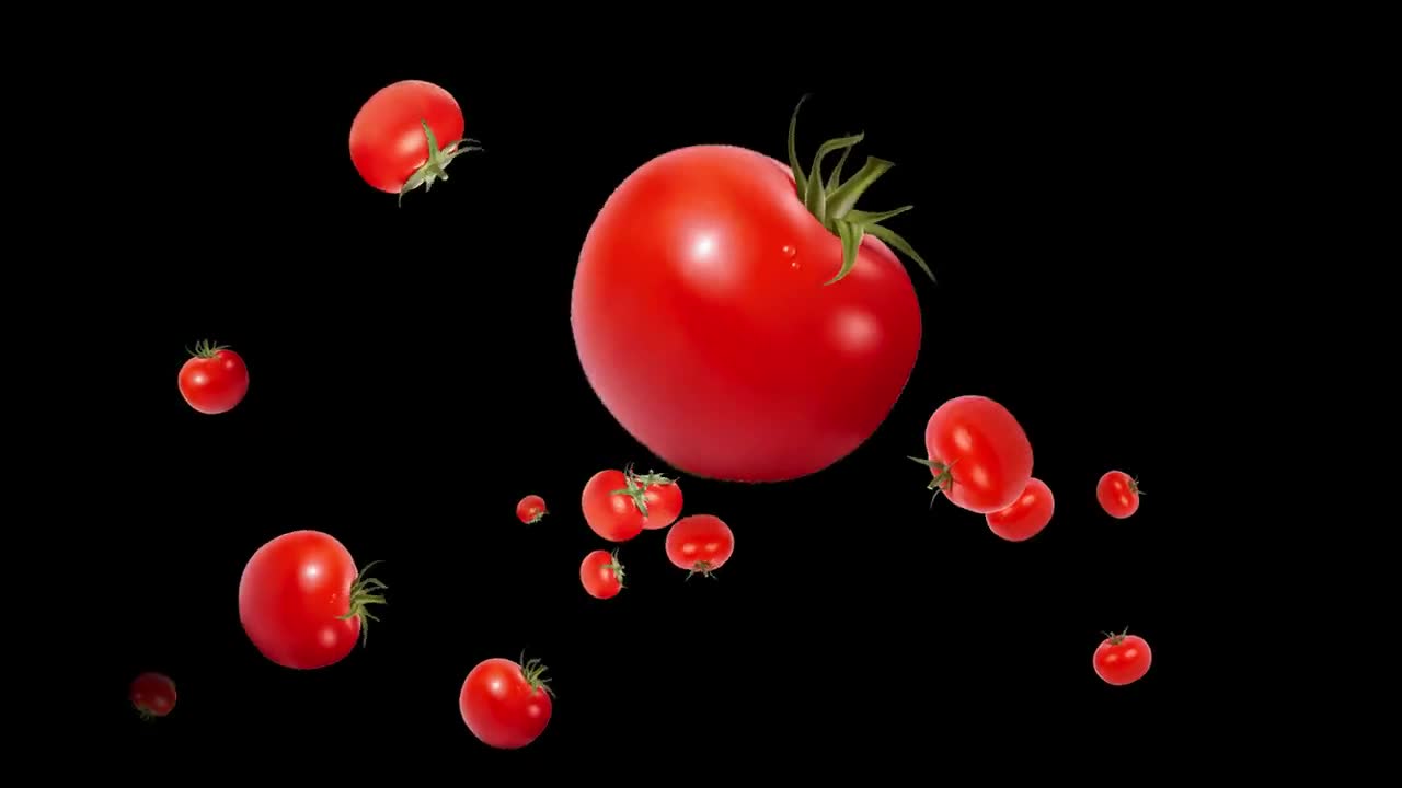 Tomato Animation Being Thrown Tomaat Groente Cartoon Vector Pictogram