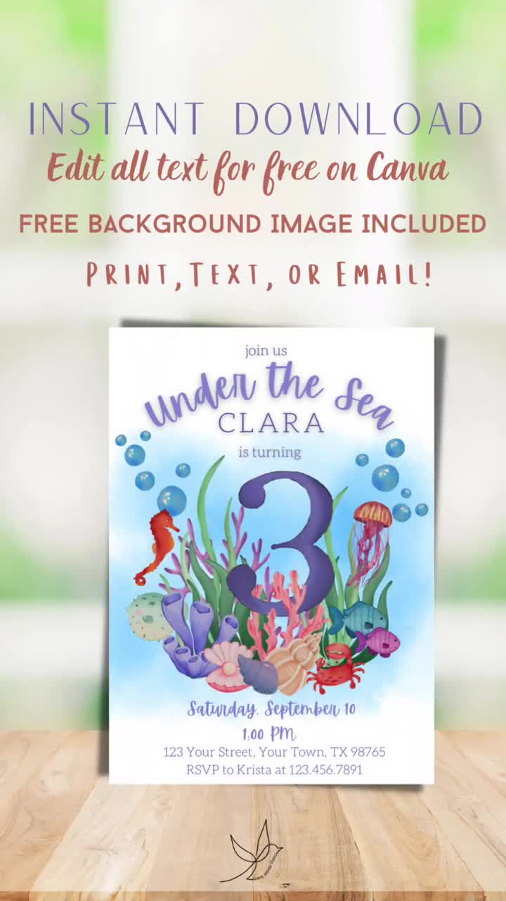 Invites Mermaid Invitations - 20 Set Shaped Cards With Envelopes 3rd ...
