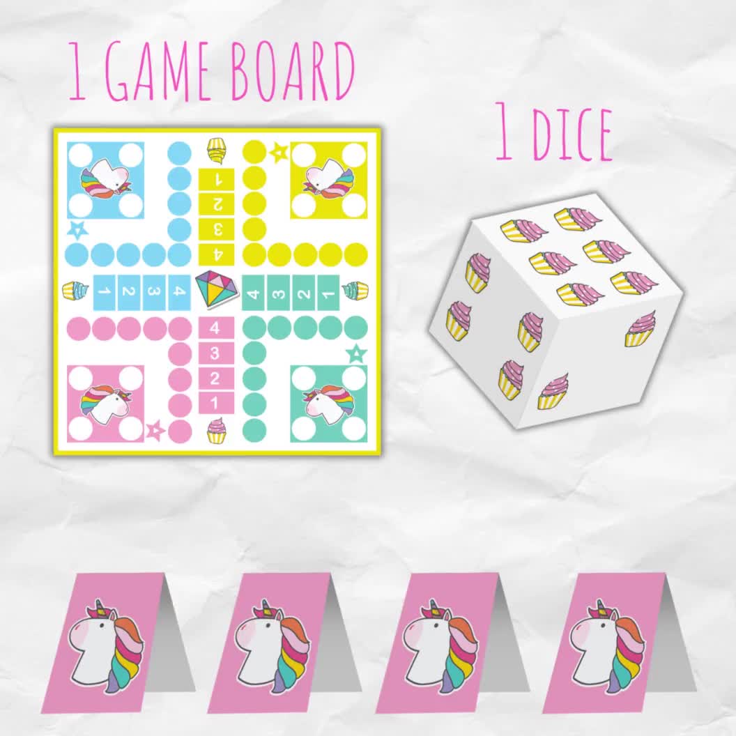 Printable Unicorn Borad Games Board Game Unicorn
