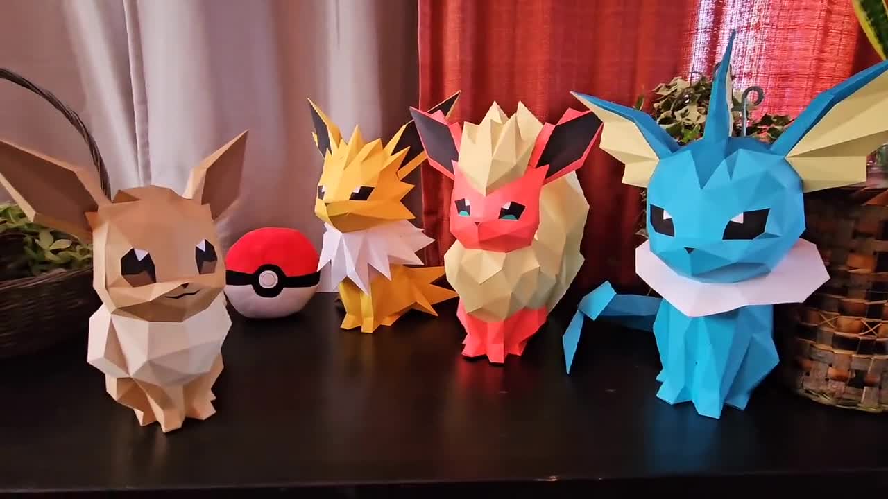 3d Origami Pokemon Eevee