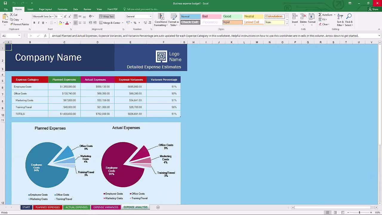 Business Excel Template