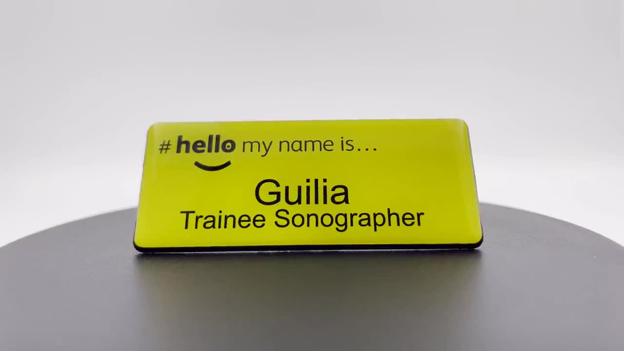 Hello My Name Is Yellow Hello My Name Is... Gold On Black And White