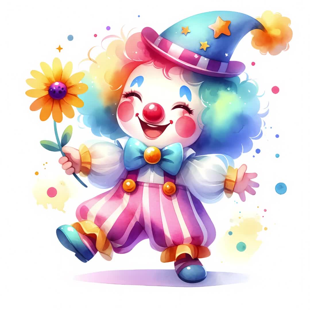 Cute Cartoon Clowns
