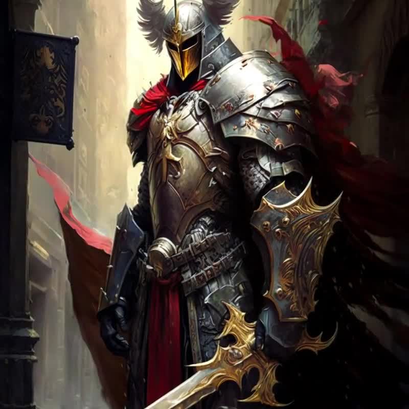 Golden Knight Art