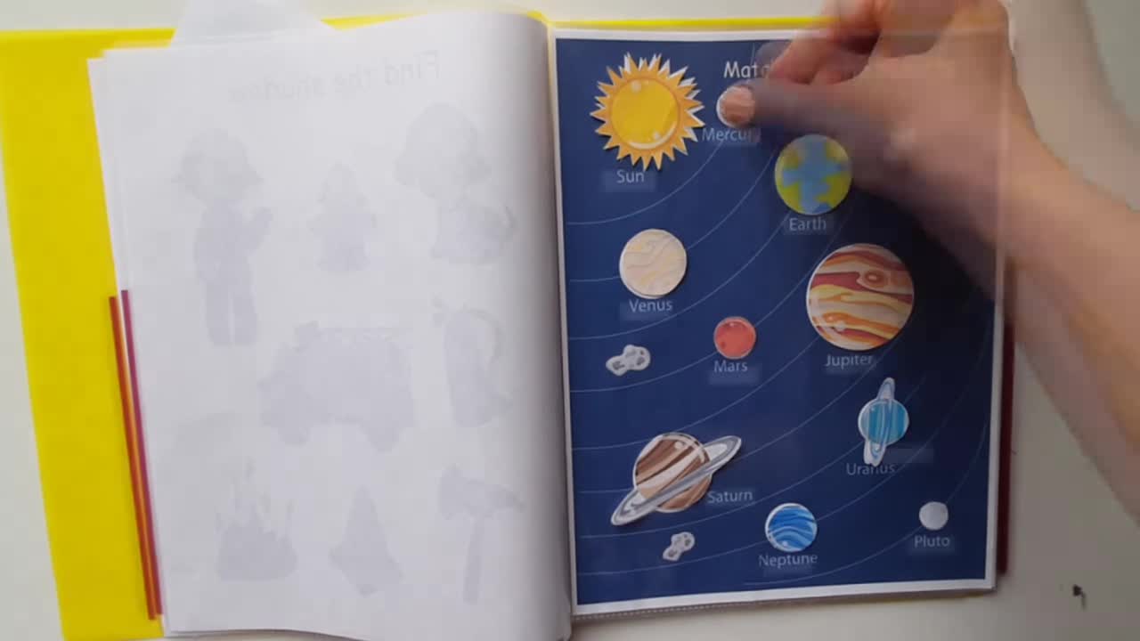 Match The Planets Worksheet Solar System Printable Busy Book Etsy