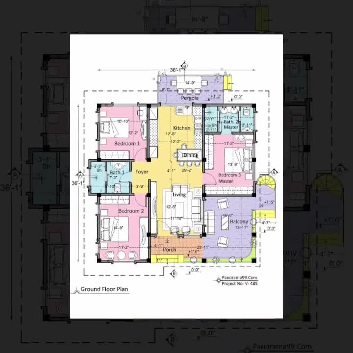 36 X 36 House Plans 36 X 36 House Plan Design 36 X 36 Ft Floor