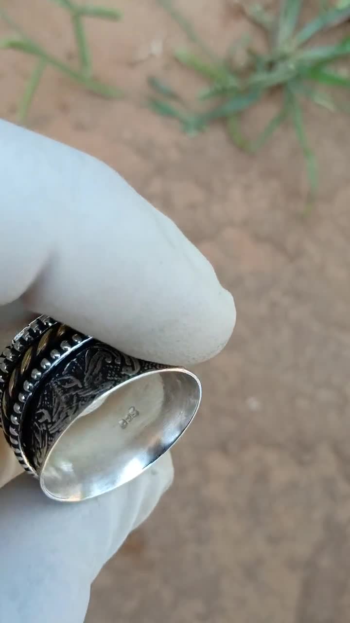 Spinner Ring, 925 Sterling Silver, Statement Ring, Worry Spinner Ring, 925 Sterling Silver, Statement Ring, Worry